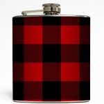 Red & Black Buffalo Plaid Flask - Whiskey By The Glass